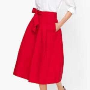 Talbots | Skirts | New Talbots Peated Aline Skirt Size 2 Midi With Tie ...